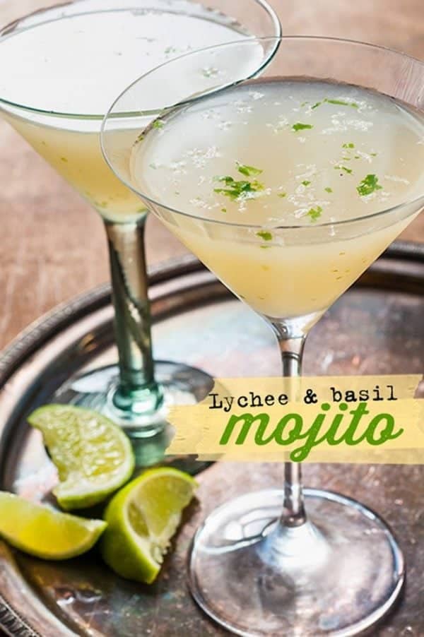 Lychee Basil Mojito - Supergolden Bakes