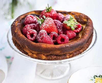 Crustless Cheesecake – Slimming World Friendly! - Supergolden Bakes