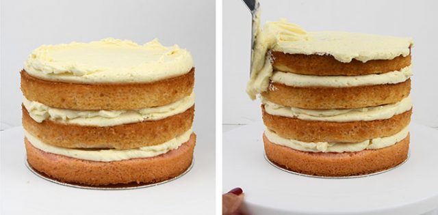 Pink Ombre Cake with Vanilla Buttercream - Supergolden Bakes