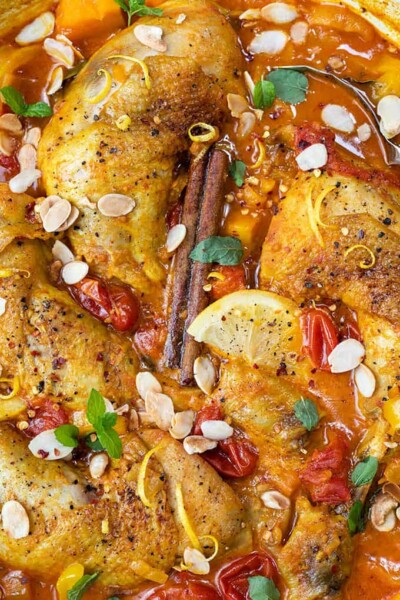 Chicken Tagine with Apricots and Lemons - Supergolden Bakes