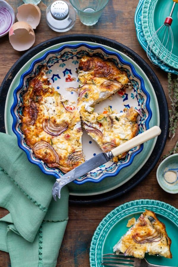 Healthy Crustless Quiche - Supergolden Bakes