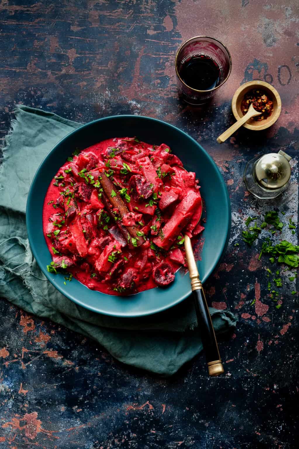 Simple Vegan Beetroot Curry with Coconut - Supergolden Bakes