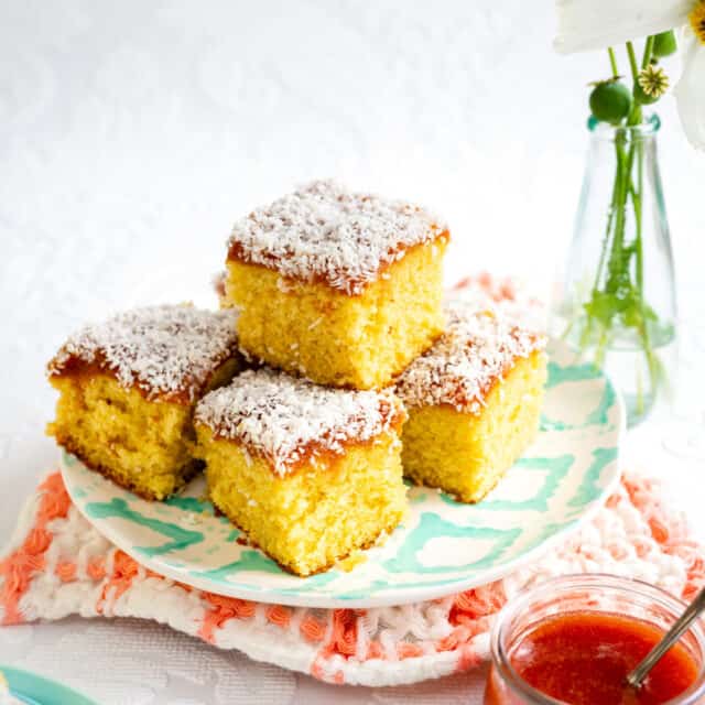 School Cake (Sprinkle Tray Bake) - Supergolden Bakes