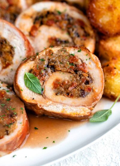 Stuffed Turkey Roll - Supergolden Bakes