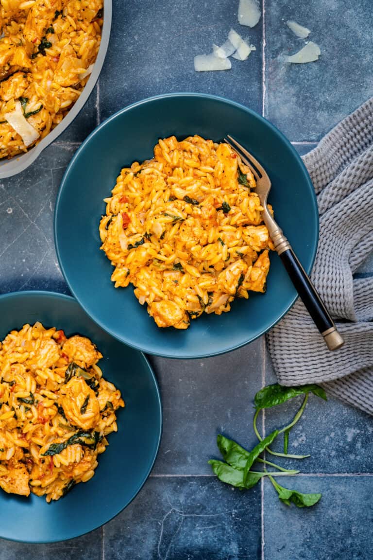 Cajun Chicken Orzo - Supergolden Bakes