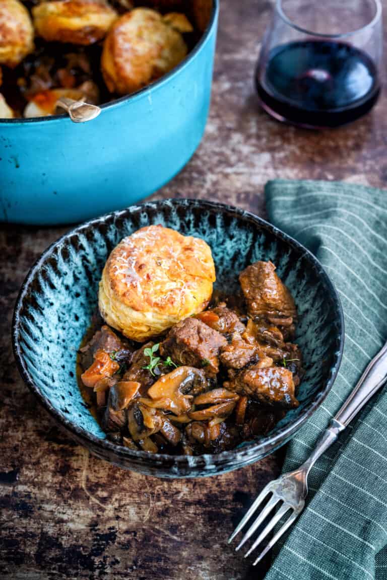 Hearty Beef Cobbler - Supergolden Bakes