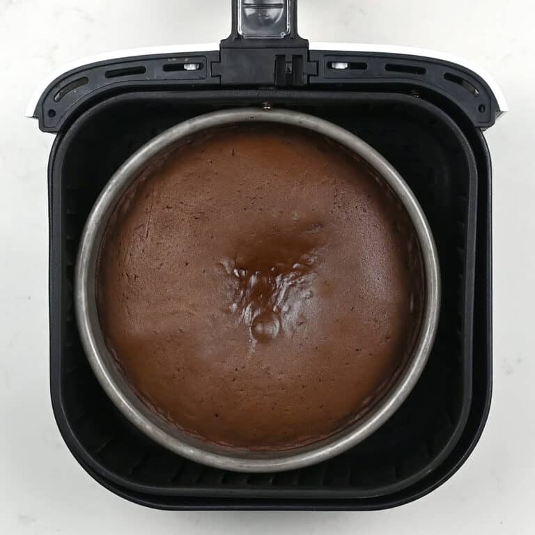 Air Fryer Chocolate Cake - Supergolden Bakes