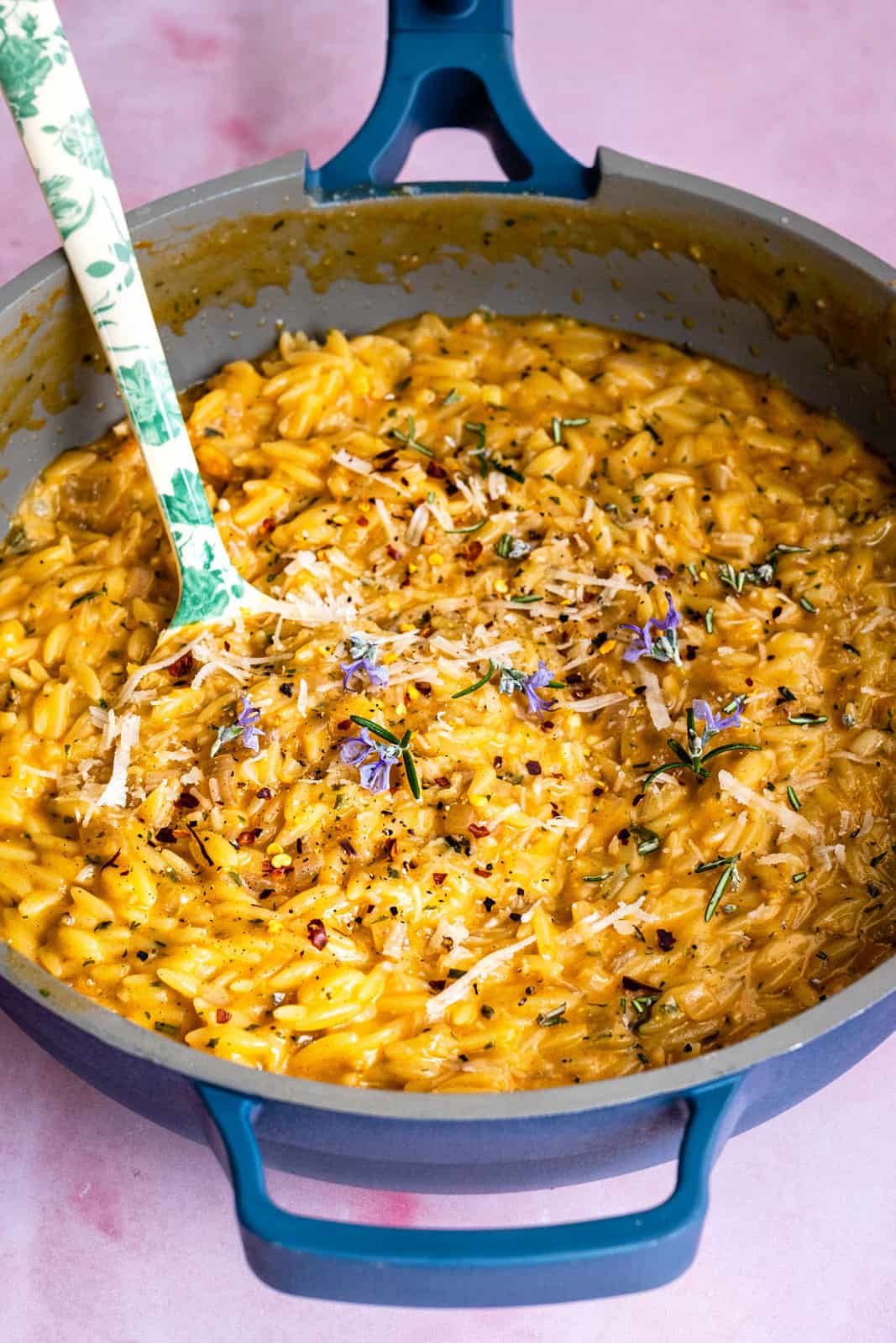 Creamy Orzo With Rosemary Browned Butter - Supergolden Bakes