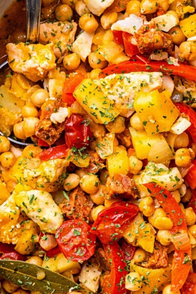 Cod and Chorizo Stew - Supergolden Bakes