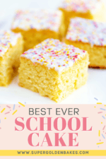 School Cake (Sprinkle Vanilla Tray Bake) - Supergolden Bakes