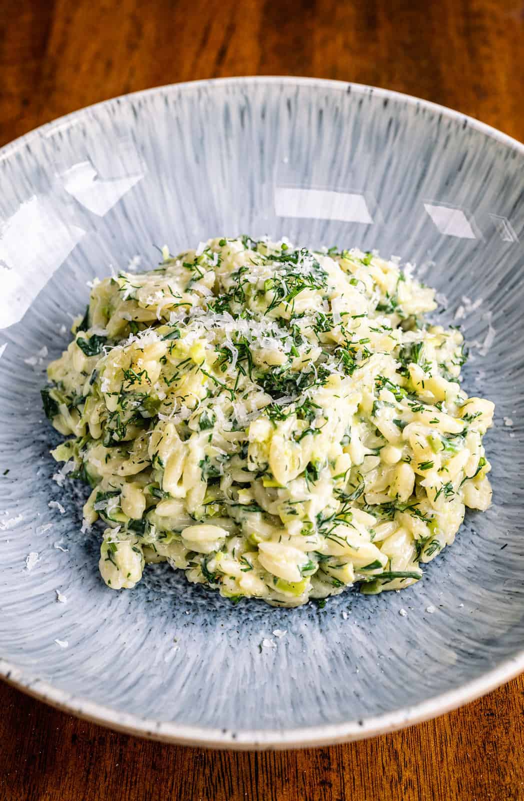 Creamy Spinach Orzo - Supergolden Bakes