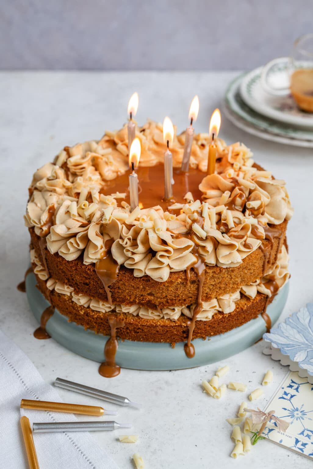 Air Fryer Biscoff Cake - Supergolden Bakes