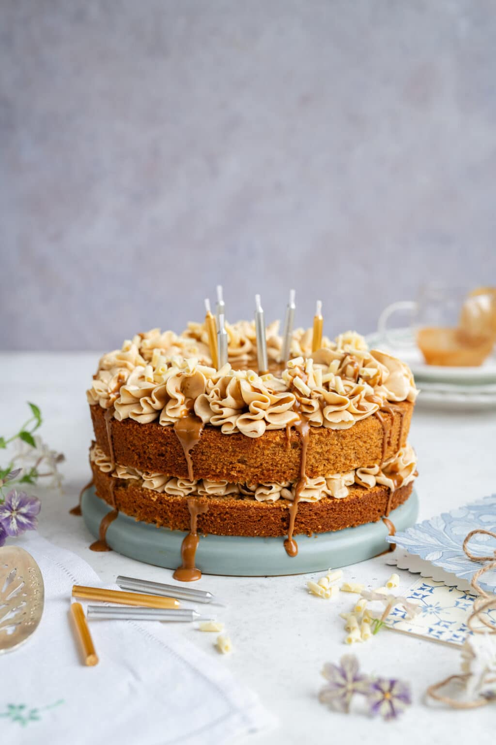 Air Fryer Biscoff Cake - Supergolden Bakes