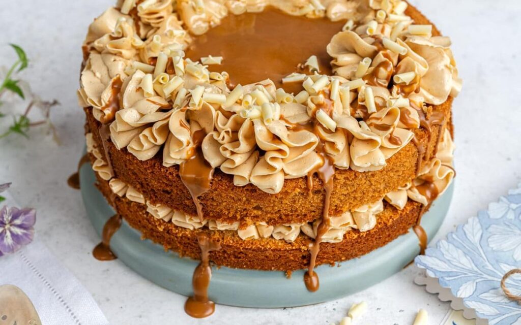 Air Fryer Biscoff Cake - Supergolden Bakes