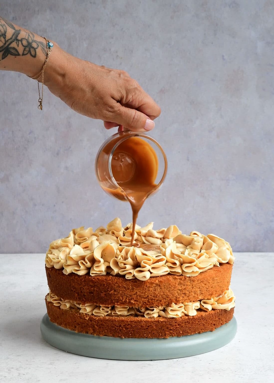Air Fryer Biscoff Cake - Supergolden Bakes