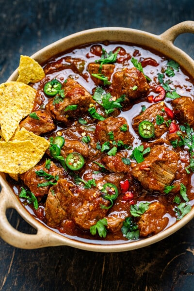 Crock Pot Carne Guisada (Mexican Beef Stew) - Supergolden Bakes