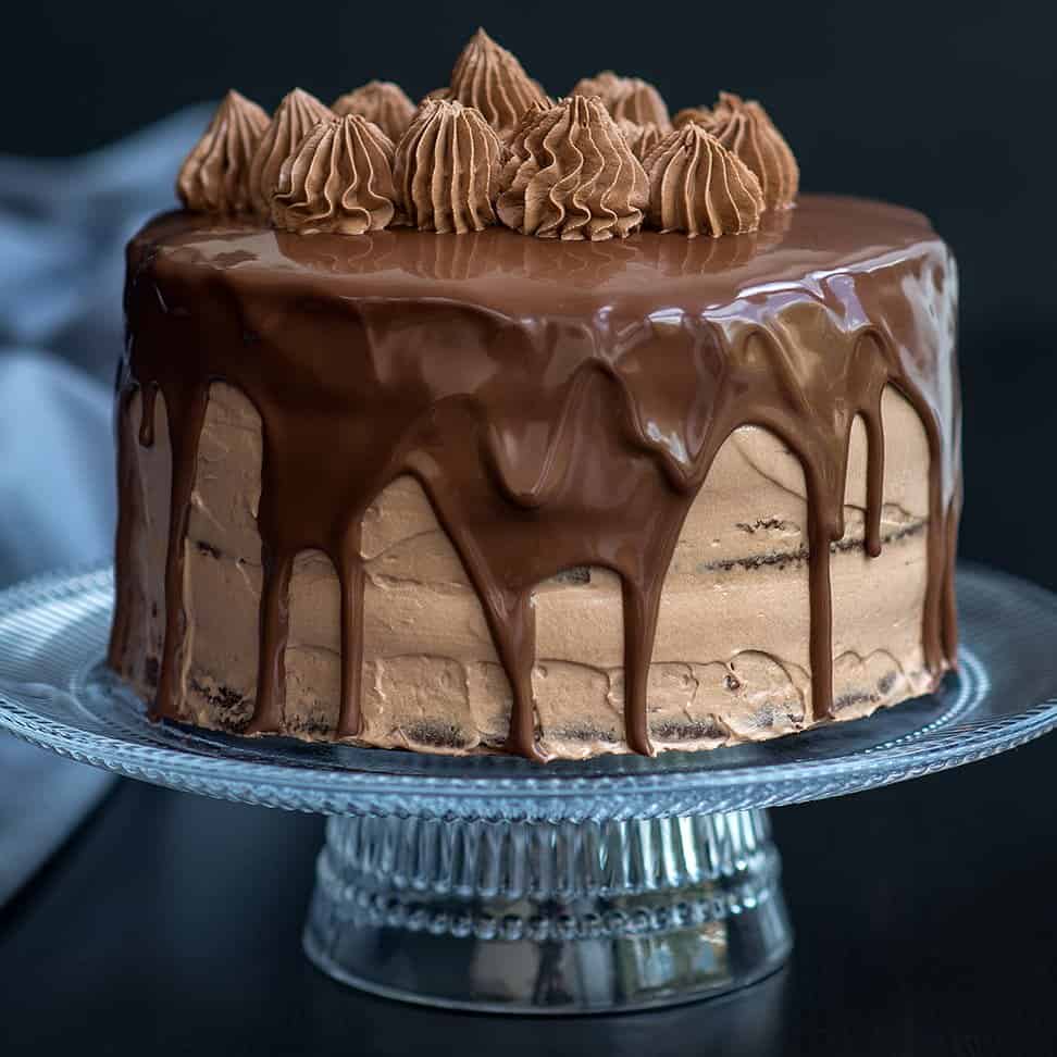 Chocolate And Nutella Layer Cake - Supergolden Bakes