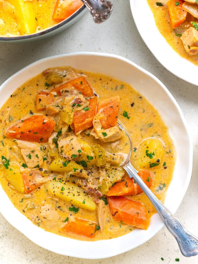 Leftover turkey Korma curry