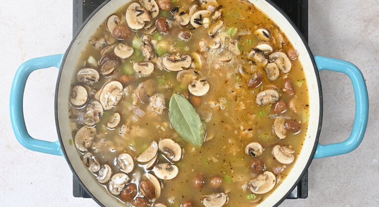 Wild Rice Dressing with Sausage - Supergolden Bakes