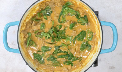 Leftover turkey Korma curry
