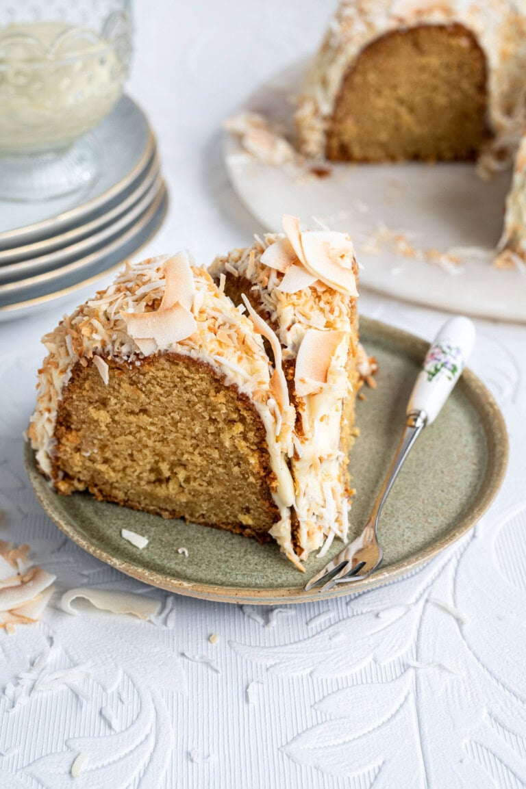 Coconut Bundt Cake with White Chocolate Cream Cheese Frosting ...