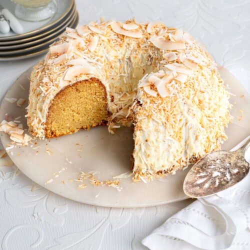 Coconut Bundt Cake with White Chocolate Cream Cheese Frosting ...