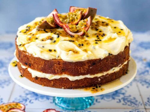 Easy Passion Fruit Cake - Supergolden Bakes