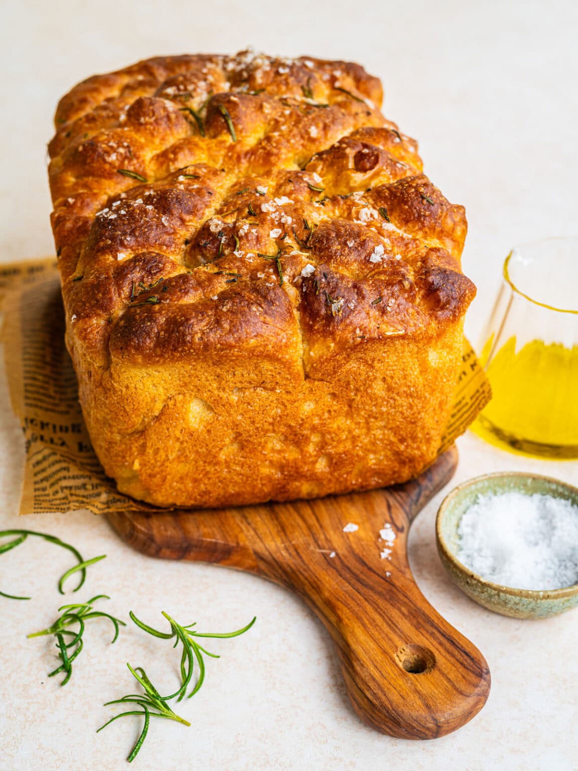 Focaccia Bread Loaf - Supergolden Bakes