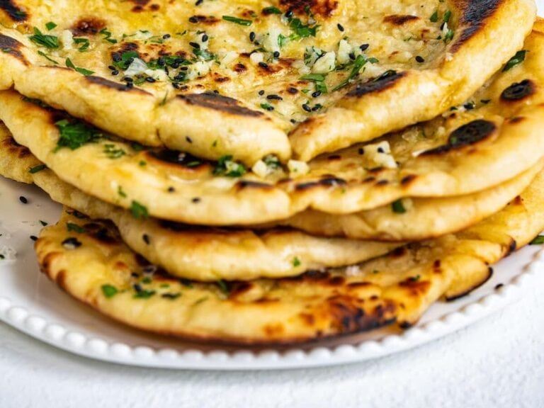 Garlic Naan (Fluffy, Chewy and Foolproof!) - Supergolden Bakes