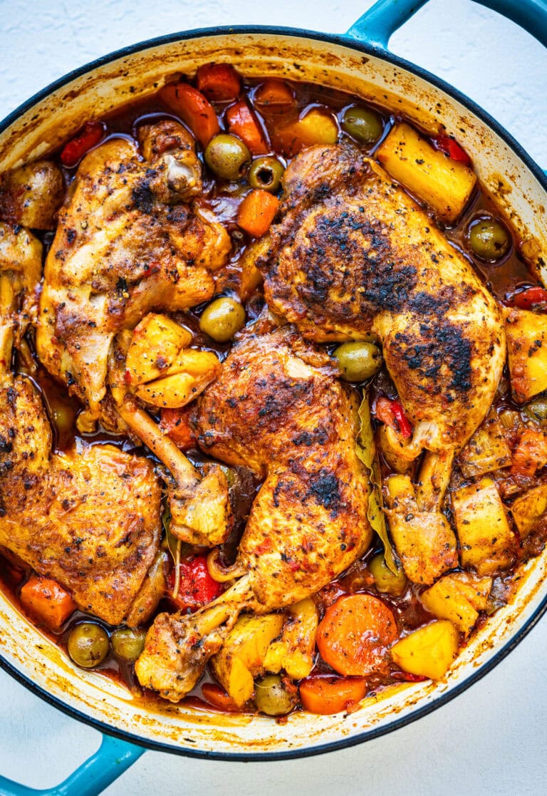 Pollo Guisado – Hearty Puerto Rican Chicken Stew - Supergolden Bakes