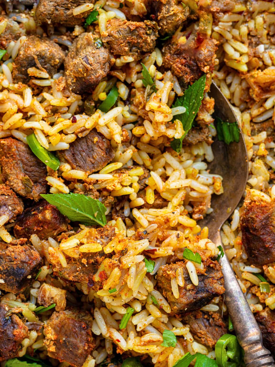 Slow Cooker Beef Biryani - Supergolden Bakes