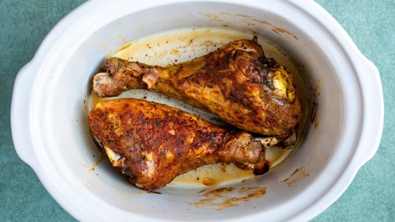 Slow Cooker Turkey Legs - Supergolden Bakes