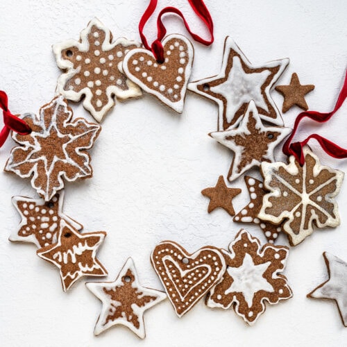 Gingerbread Salt Dough Ornaments - Supergolden Bakes